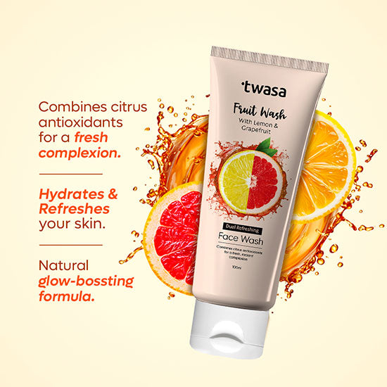 Buy Lemon & Grapefruit Cleanser for Oily Skin Online India – Twasa Cosmetics