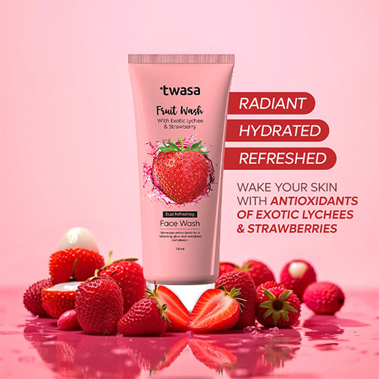 Buy Best Strawberry Facial Cleanser for Oily Skin Online India – Twasa Cosmetics