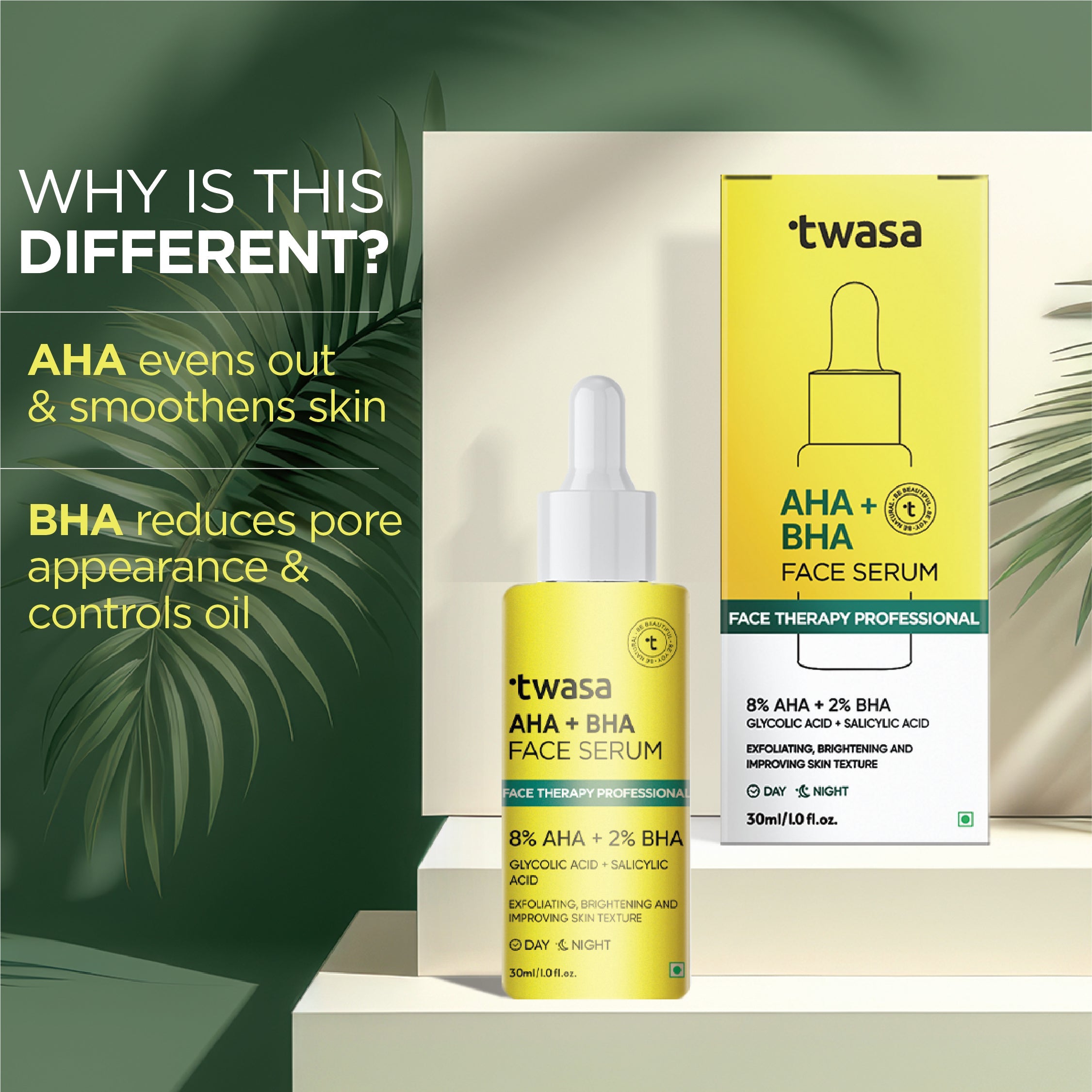 Buy AHA BHA Serum for Glowing Skin Online in India – Shop Now – Twasa Cosmetics