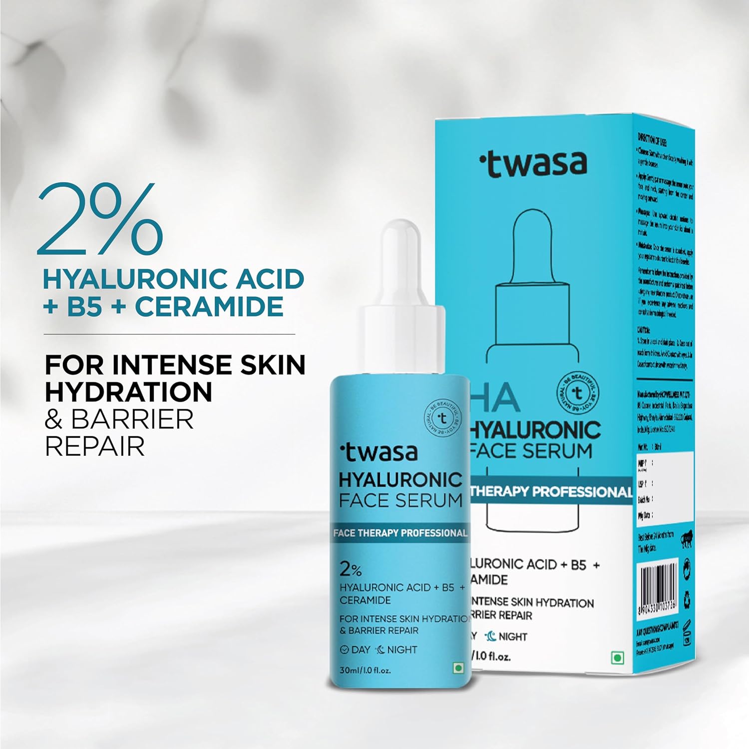 Buy Hydrating Hyaluronic Acid Serum Online in India - Shop Now – Twasa Cosmetics