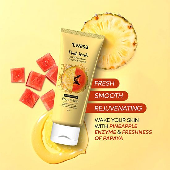 Buy Papaya & Pineapple Face Wash for Oily Skin Men Online – Twasa Cosmetics