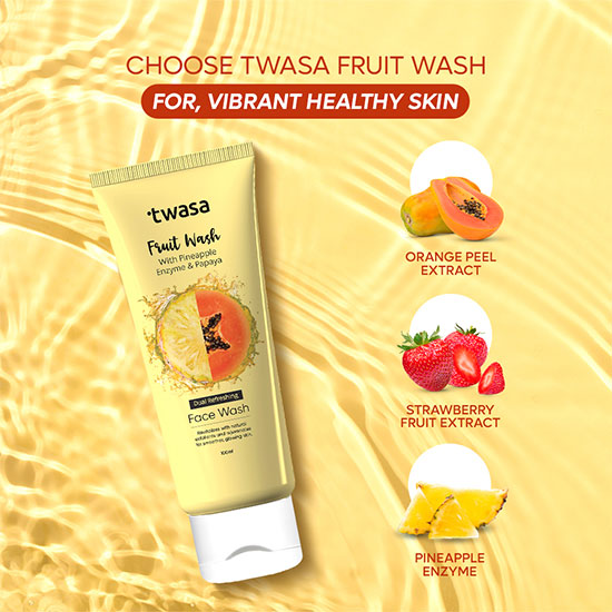 Buy Best Papaya & Pineapple Face Wash for Dry Skin Online – Twasa Cosmetics