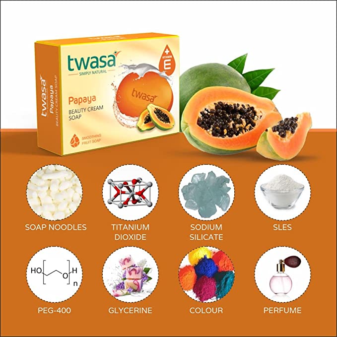 Buy Papaya Soap for Whitening Skin Online in India – Twasa Cosmetics