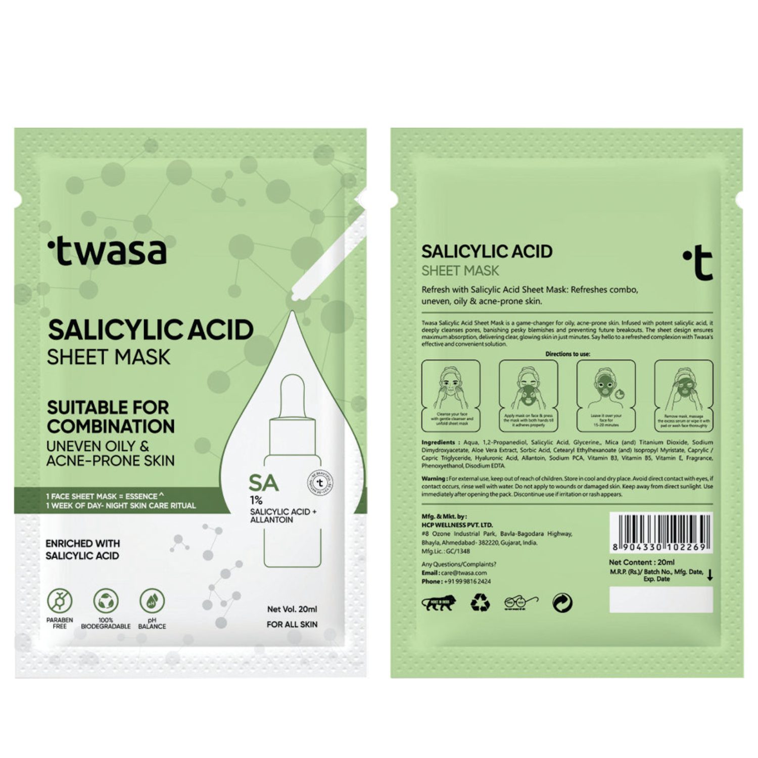 Buy Salicylic Acid Mask Online in India - Shop Now – Twasa Cosmetics
