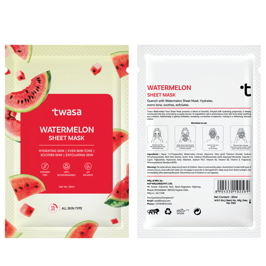 Buy Watermelon Mask Online in India | Hydrating Face Mask – Twasa Cosmetics