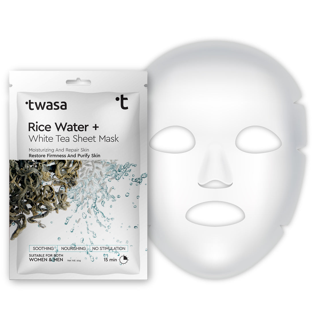 Buy Rice Water Bamboo Sheet Mask Online in India | Twasa – Twasa Cosmetics