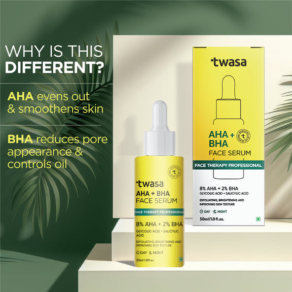 Buy AHA BHA Serum for Acne & Glowing Skin @ Best Price India – Twasa ...