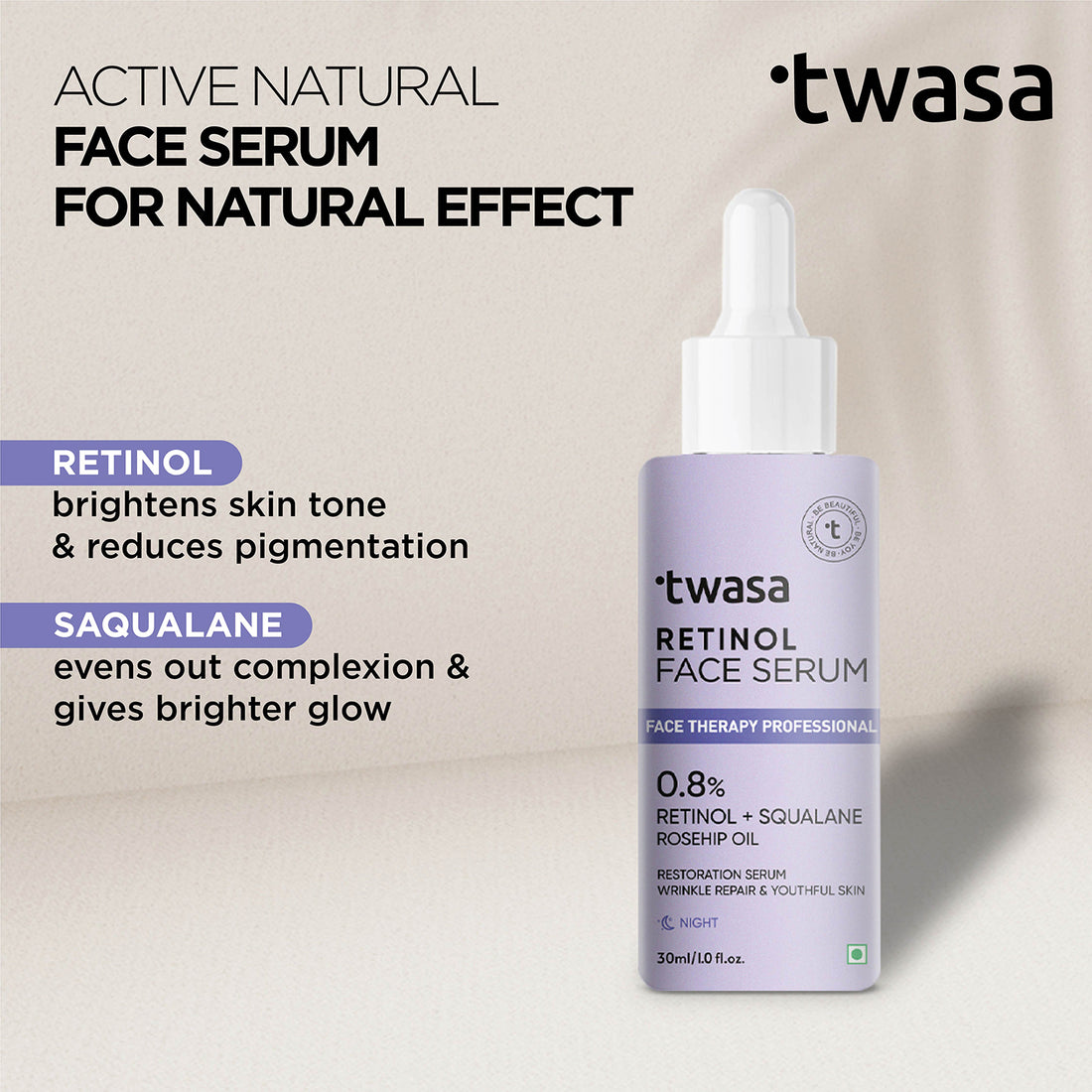 Twasa Retinol Serum | Top Anti Wrinkle Face Serum for Best Results! – Twasa Cosmetics