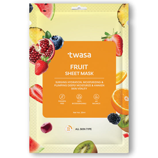 Fruit Sheet Mask - Best Face Sheet Mask for Hydration and Glow – Twasa ...